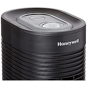 Honeywell AllergenPlus HEPA Tower Air Purifier, Airborne Allergen Reducer for Small Rooms (75 sq ft), Black - Wildlfire/Smoke, Pollen, Pet Dander, and Dust Air Purifier, HPA060