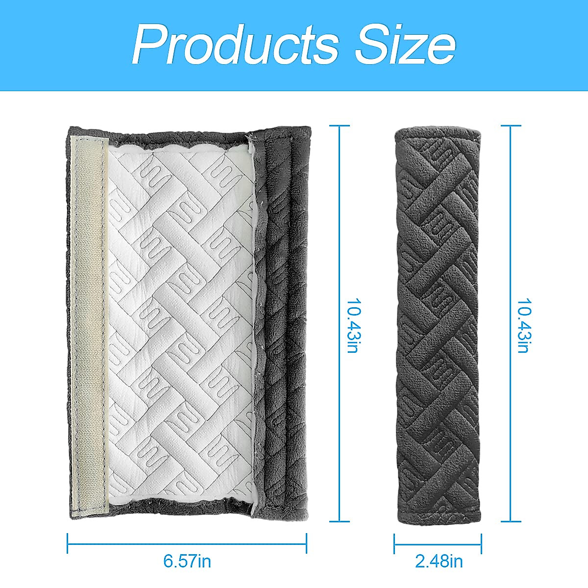 2 Pack Car Seat Belt Pads Cover, Universal Comfort Seatbelt Pad, Seat Belt Shoulder Strap Covers Harness Pad to Protect Neck and Shoulder from The Seat Belt Rubbing, Car Interior Accessories (Black)