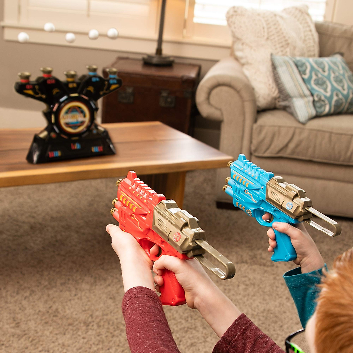 Fat Brain Toys Electronic Arcade Hover Shot 2 Player - 2 Player Electronic Arcade Hover Shot Games for Ages 6 to 11