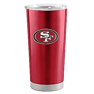 Logo Brands 627-S20T-1: San Francisco 49ers 20oz Gameday Stainless Steel Tumbler
