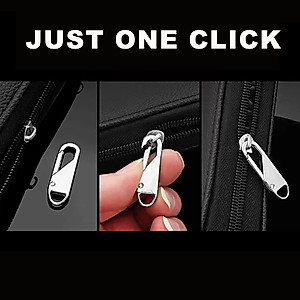 6 PCS Zipper Pull Replacements, Zipper Repair Kit Zipper Slider Pull Tab Universal Zipper Fixer Metal Zipper Head Pullers Handle Zipper Extenders for Clothing Jackets Backpack Boots Purse Coat
