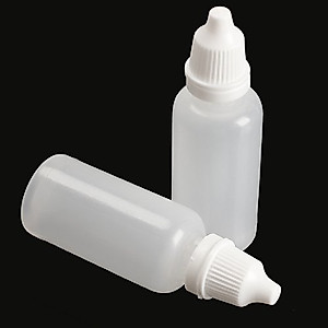 ericotry 50 Pcs 20ml Empty Plastic Squeezable Dropper Bottles Dropping Bottles Dropper Vials Plug Can Removable the Lip Can Be Screwed On