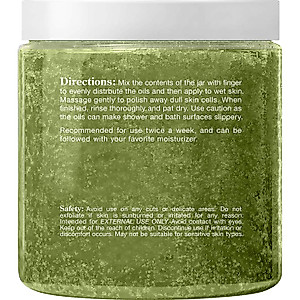 Majestic Pure Matcha Green Tea Body Scrub for All Natural Skin Care - Exfoliating Multi Purpose Body and Facial Scrub Moisturizes and Nourishes Face and Skin - 10 oz - Great Gift for Her