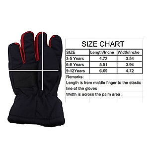 kimmyku Toddler Waterproof Winter Gloves Thinsulate Snow Ski Gloves for Kids Boy Girls Light Pink