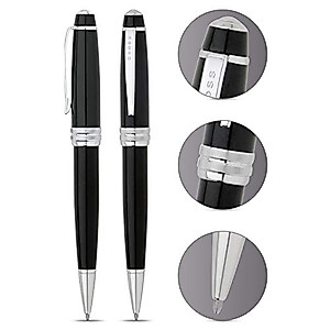 A. T. Cross Company Executive Styled Ballpoint Pen, Bailey Black (CROAT0452S7)