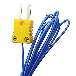 TWTADE 2pcs 2M K Type Mini-Connector Thermocouple Temperature Probe Sensor Measure Range -50~250°C MT-2m