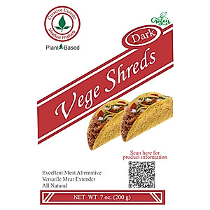 Vege Shreds Dark, Veggie Shreds, Veggie Meat (7 ounce package)