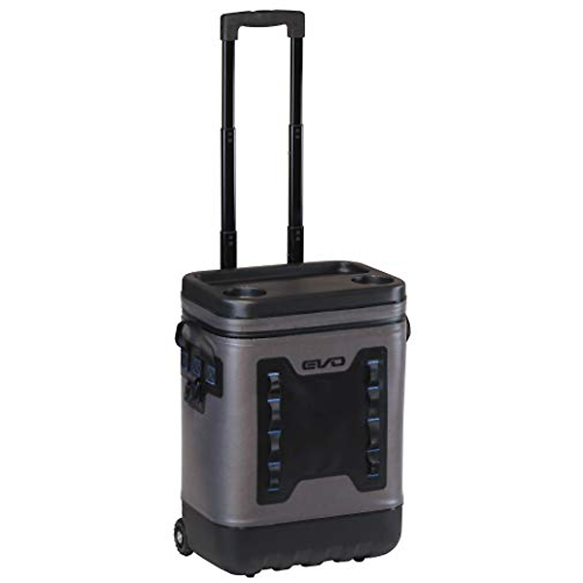 Evolution Outdoor EVO Leak Proof Rolling Cooler 25 Quart, 16x 12x 22in. Insulated Cooler Bag with ABS Molded Top, 8 Accessory Loops, Retractable 4-Stage Handle