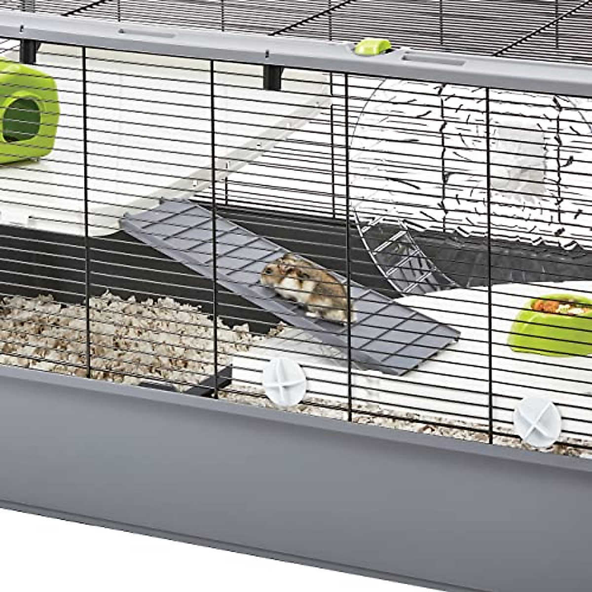 MidWest Homes for Pets Hamster Nation Hamster Home, Jumbo Hamster Cage Measures 38.2L x 22.6W x 15.4H inches and Provides for 676 Sq. inches of Unbroken floorspace, Includes All Accessories