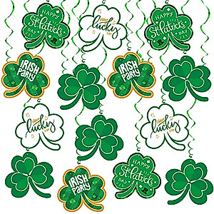 KatchOn, St Patricks Day Hanging Decorations - Pack of 30, No DIY | St Patricks Day Hanging Swirls Decorations | Shamrock Decorations | St Patricks Day Decorations | Saint Patricks Day Decorations