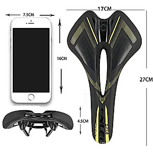 Road Bike Saddle Mountain Bicycle Seat, Gel Bicycle Saddle Professional Waterproof Road Bicycle Saddle for Men,Women, Riding Bike, Mountain Bike,Outdoor