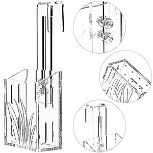 POPETPOP Fish Tank Transparent Decs - Water Planter Hanging Aquatic Holder Fish Tank Aquarium Planting Cup Crystal Glass Aquatic Garden Kit Indoor Sturdy Water Plant Container