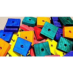 Wood Wooden 50 Slim Blocks Bird Parrot Cage Toys Parts for Quaker Amazon Love Birds