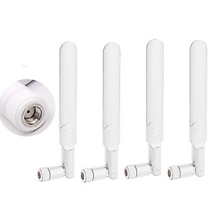 CORONIR Dual Band WiFi 2.4GHz 5GHz 5.8GHz 9dBi MIMO RP-SMA Male Antenna for WiFi Router Wireless Network Card USB Adapter Security IP Camera Video Surveillance Monitor-4Pack