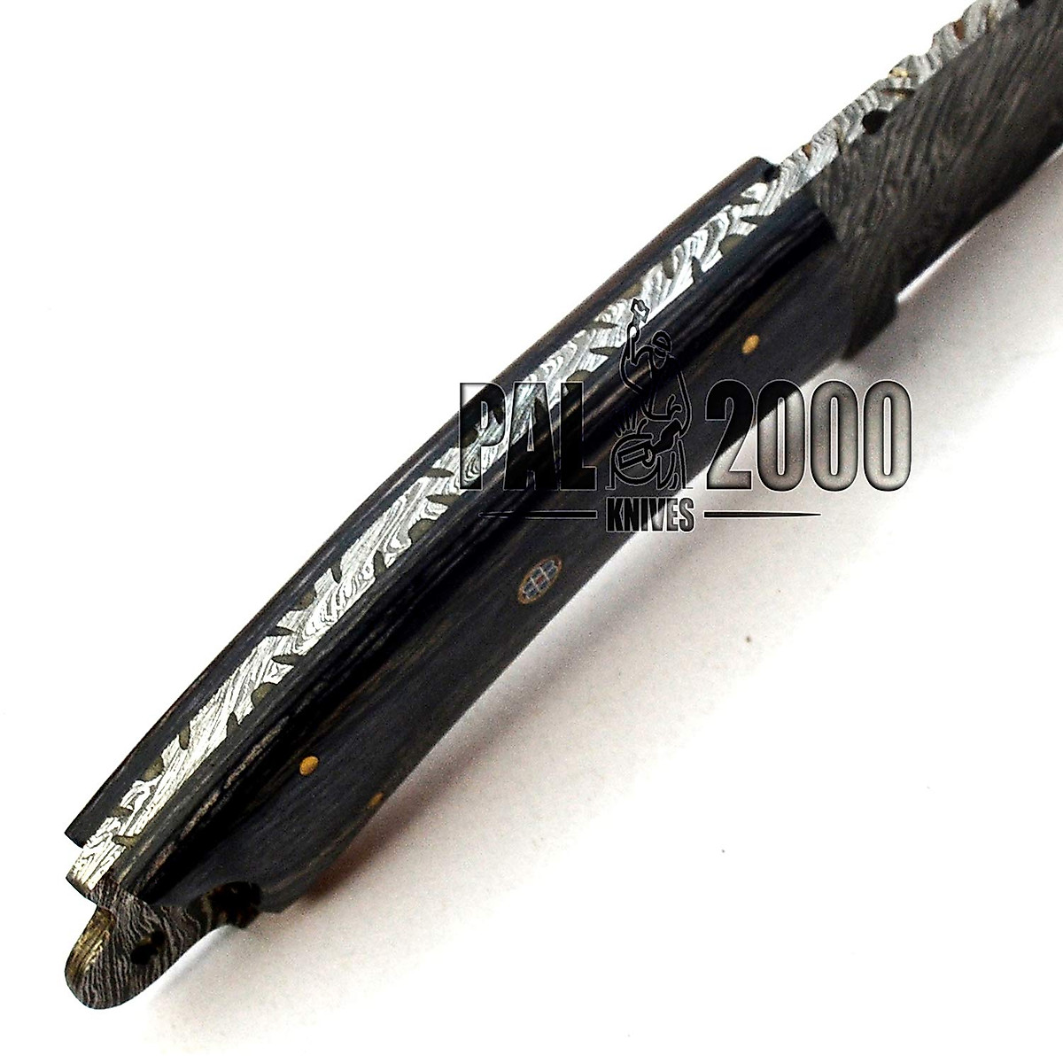 PAL 2000 KNIVES BOW-9684 Custom Forged Damascus Steel Fixed Blade Hunting Knife with Sheath