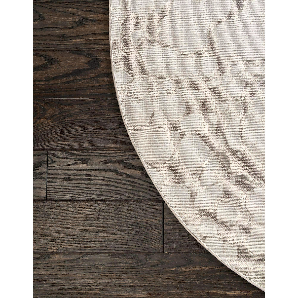 Unique Loom Oasis Collection Area Rug - Breeze (8' x 10' Oval, Brown/ Beige)