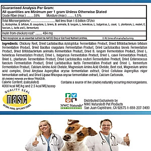 NWC Naturals Total Biotics & Probiotics for Dogs and Cats, 365 Cups Treats, 8 ounces