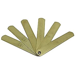 OEMTOOLS 25305 6 Non-Ferrous Brass Feeler Gauge Blades | Measure Gap Between Reluctor and Pickup Coil, Calibrate Machines, Fix Guitars | Simple, Important Tool for When Precision Counts