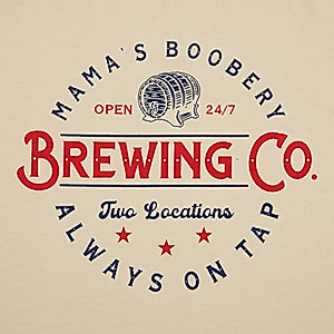 Mama's Boobery Shirt Women Brewing Co T-Shirt Mom Life Tee Shirt Breast Feeding Graphic Short Sleeve Top White