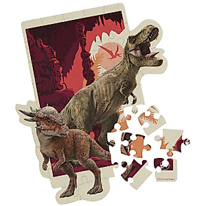 Jurassic World, 2 Mystery Puzzle Bundle 46-Piece Jigsaw Activity Dinosaur Park Movie in Egg, for Adults & Kids Ages 4 and up