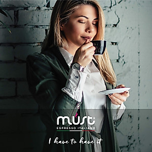 MUST, 100 Coffee Capsules in 100% Recyclable Aluminum, Cremoso Blend Intensity 6/8, 10 Packs of 10 Capsules, Compatible with Nespresso Machine, Made in Italy