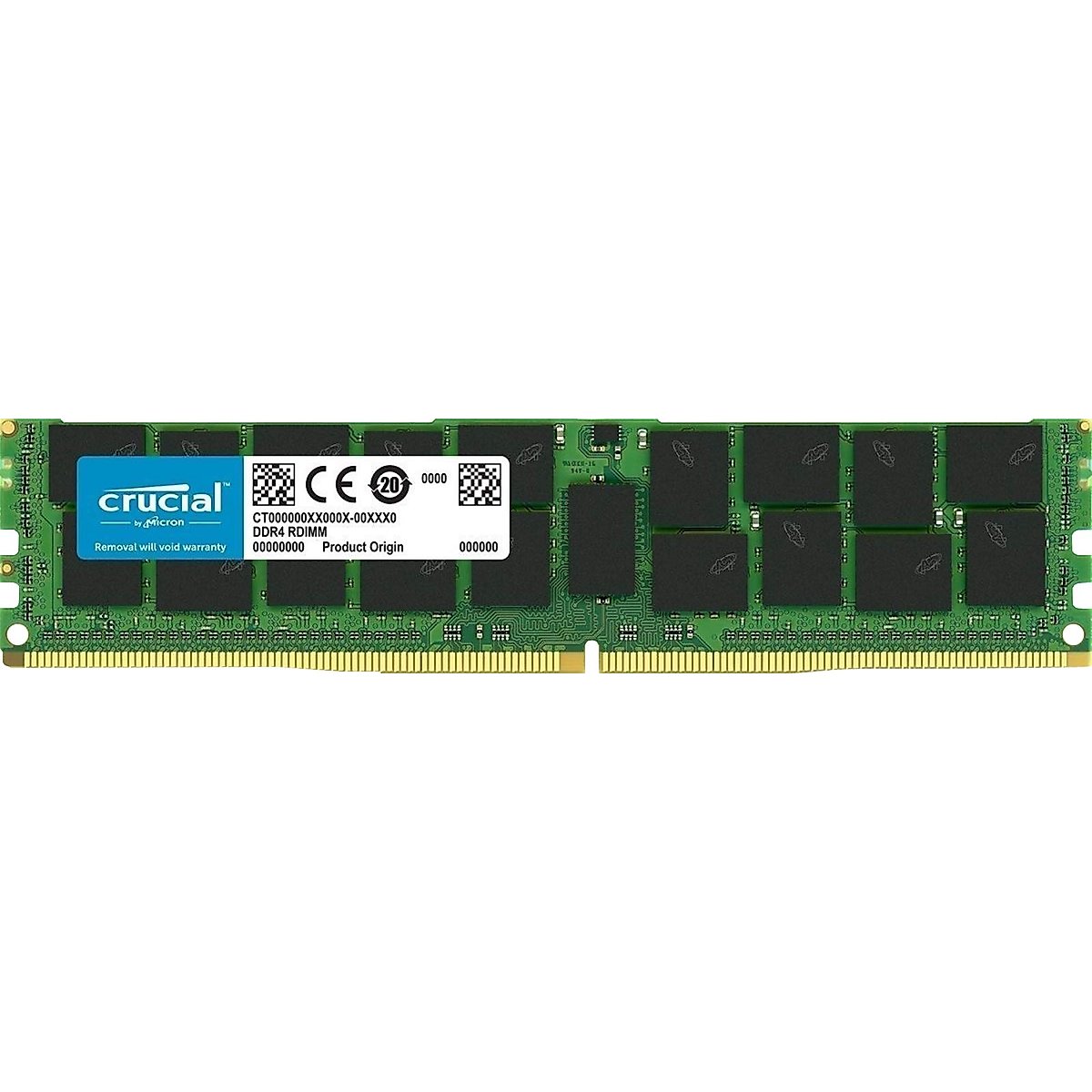 Crucial Bundle with 128GB (4 x 32GB) DDR4 PC4-21300 2666MHz RDIMM (4 x CT32G4RFD4266), Dual Ranked Registered ECC Memory