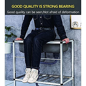 MARQI Stainless Steel Kitchen Sink,Double Bowl Sinks,Free Standing Sink Commercial,w/Cold and Hot Water Pipe Faucet,for Outdoor Garage Commercial Restaurant Kitchen Laundry Room. (Size : 74x41x75cm)