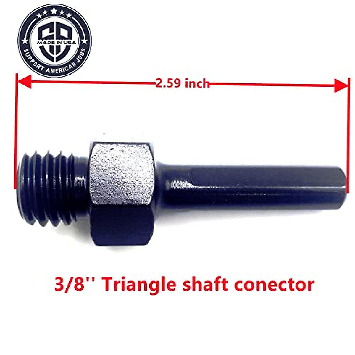 Core Drill Bit 5/8-11 to 3/8 Arbor Adapter for Threaded Diamond Hole Saw Triangle Drill Sanding Attachment Arbor Shaft Adapter (1)