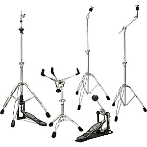 Ludwig 400 Series Drum Hardware Pack | Complete Drum Parts Hardware with Cymbal Stand, Snare Mount, Hi-Hat Stand, Mini Boom Cymbal Stand and Bass Drum Pedal | L4HPACK | Portable and Ideal for Gigs