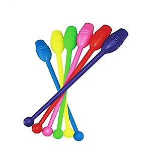 CGMJ 2 Pcs Rhythmic Gymnastics Stick Clubs Gymnastics Training Equipment Tool 13.38" Length