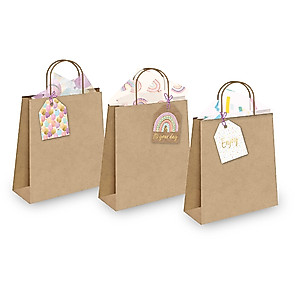 Pro Supply Global Pre Strung Gift Tag Variety Pack (Birthday Balloons, 24 Count)