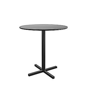 CoscoProducts COSCO 88852BLK1E Round Indoor/Outdoor Steel Bistro Table, 24", Black