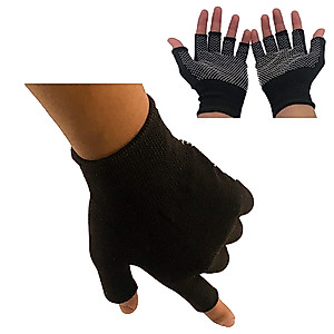 KkaFFe Lightweight Men and Women Half-Finger Slip Breathable Fingerless Work Gloves for Construction Nylon Fitness Cycling Motorcycle Gloves