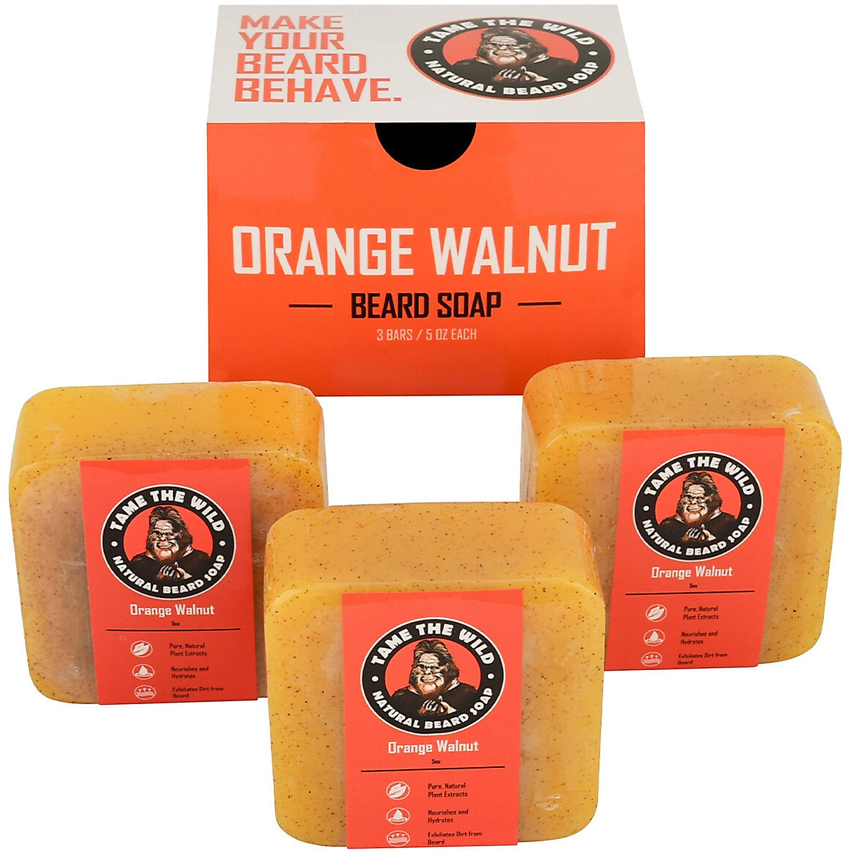 Tame's Orange Walnut Beard Soap and Tame's Hair and Beard Armor Bundle