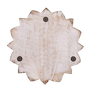 Set of 4 Wooden Trivet for Hot Dishes Pots and Pans Tea Pot Holders Nonslip Heat Resistant Kitchen Counter Accessories Housewarming Gift (MD2205) 8" Diameter