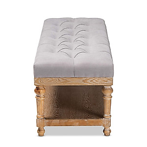Baxton Studio Benches & Banquettes, Grey/Greywashed