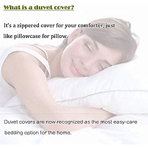 FADFAY Floral Duvet Cover Queen 100% Cotton Blue Green Farmhouse Bedding Super Soft Reversible Striped French Country Bed Cover Purple Hydrangea and Peony Print Zipper Comforter Cover 3 Pieces