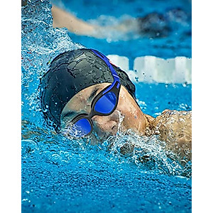 SFCICH Swim Goggles, Polarized No Leaking Swimming Goggles, Anti Fog UV Protection Clear Wide Vision Comfortable Swim Goggles for Men Women Adults Youth