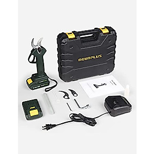 NOVAPLUS Cordless Pruning Shears, 20V Electric Pruner with Two 2000mAh Lithium-Ion Batteries, 30mm(1.2") Power Pruner Shears for Gardening