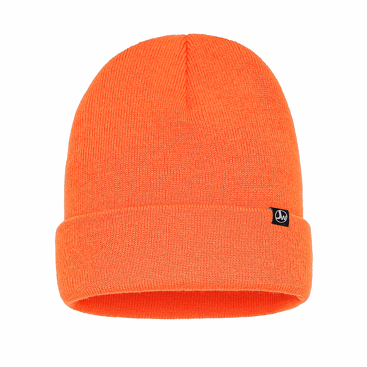 Joywant Knit Orange Beanie Hats for Men Slouchy Acrylic Guys Women Winter Hat Skull Caps All Season Cuffed Unisex Beanies (Fluorescent Red)