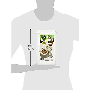 Buddeez Pet Treat Container - Bites & Bones 3.5 Quart Dog Treat Container, Cat Treat Container, with Large Flip Top Lid Suitable For Dog, Cat, Bird, & Other Animal Treat Storage