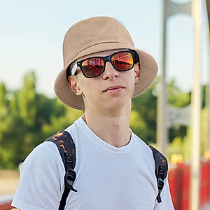 3 Pcs XXL Bucket Hat for Big Head Summer Oversize Fisherman Hats Travel Beach Hat Unisex Cotton Hat Lightweight Fishing Hats for Women Men Teen Outdoor Vacation, Black Khaki and White