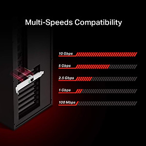 TP-Link TX401 Network Card and Ethernet Adapter 10000 Mbit/s Internal TX401, Internal, Wired, PCI Express, Ethernet, 10000 Mbit/s, Red