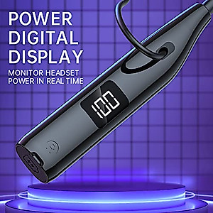 HURKEYE Bluetooth Headphones Neckband 45 Hours Playtime with Microphone Headset, IPX5 Waterproof Sport Earphones Wireless Earbuds for Clear Calls, Music,for Running Workout Fitness (Black)