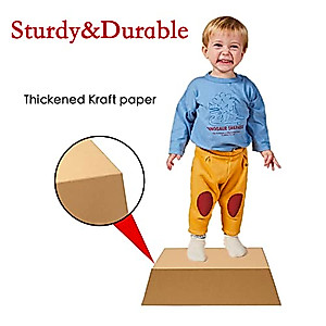 Baskets for Gifts Empty, 6 Pack Sturdy Empty Gift Basket With Handles Kraft Tray Cardboard Basket to Fill Bulk Gift Packages for Holiday, Wedding, Birthday, Christmas, Valentines Day