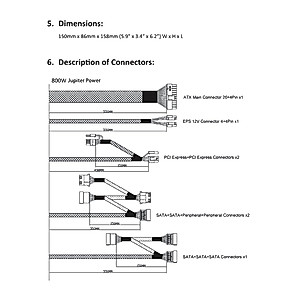 Apevia ATX-JP800W Jupiter 800W 80 Plus Bronze Certified Active PFC ATX Gaming Power Supply, Supports Dual/Quad Core CPUs, SLI/Crossfire/Haswell, 3 Year Warranty