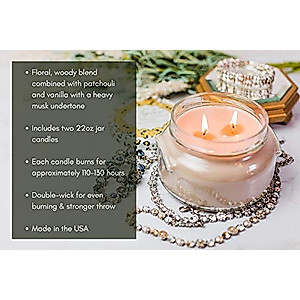 Tyler Candle High Maintenance 2-Pack | 22 oz. Glass Jar Scented Candles | Floral Woody Scents Double-Wick Candles for The Home | Home Fragrance Gift Set Made in USA