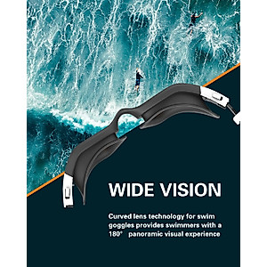 Kimasha Swim Goggles, Polarized Swimming Goggles Swimming Goggles for Men Women Adults,Anti Fog/UV Protection (Polarized + Mirror Gold)