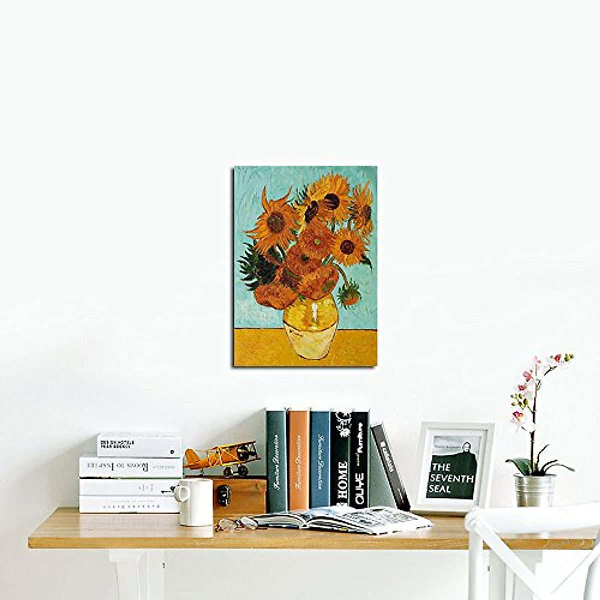 Wieco Art Sunflower by Vincent Van Gogh Oil Paintings Reproduction Modern Floral Giclee Canvas Prints Artwork Flowers Pictures on Canvas Wall Art for Home and office Decorations