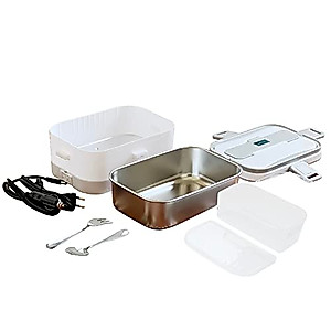 Electric Lunch Box Food Heater Heated Lunch Boxes For Adults Portable Food Warmer Lonchera Electrica Para El Almuerzo Self Heating Lunch Box For Work Heat Up Lunchbox Hot Heatable For Men Car Warming
